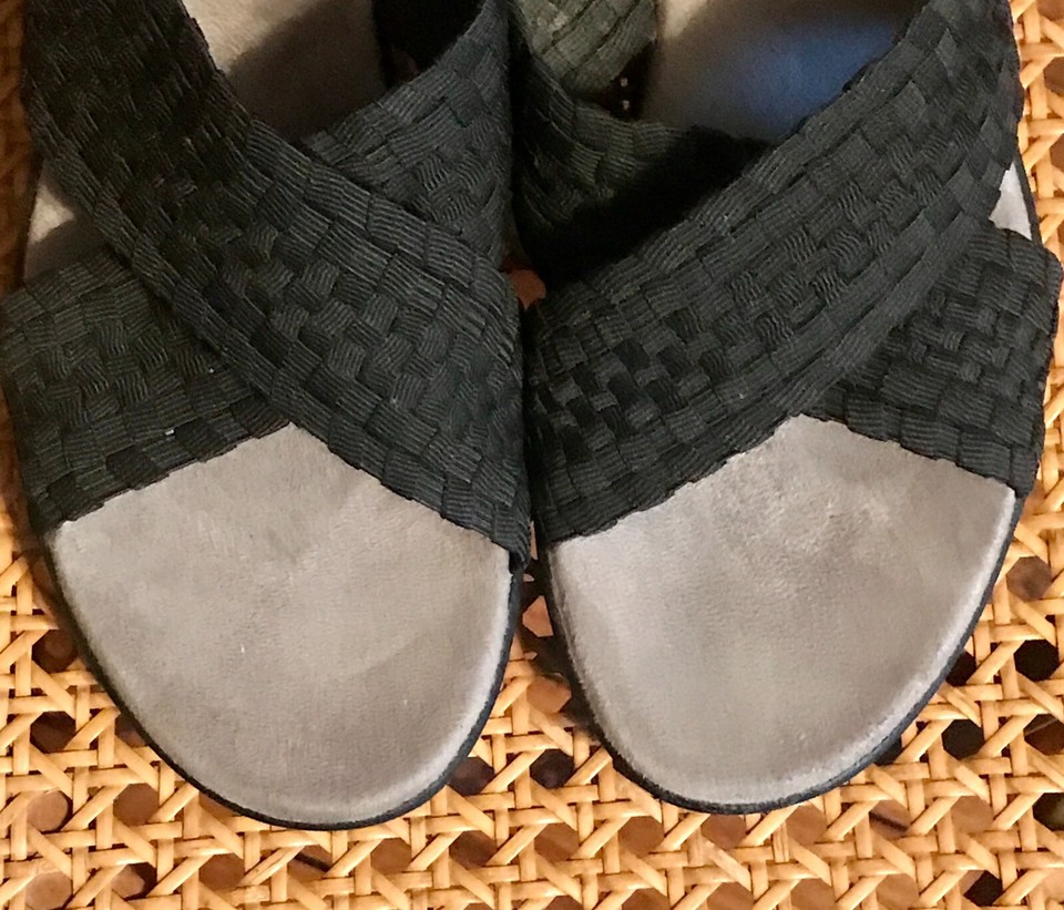 YUU FANEN Women’s Shoes Slip-On Wedge Sandals Black Size 8.5 M ...