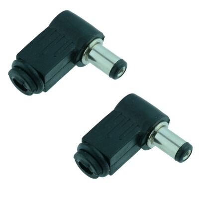 2x 2.5mm x 5.5mm Male Plug Right Angle L Jack DC Power Tip Connector | eBay