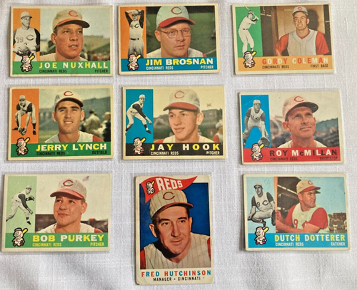 1960 Topps Cincinnati Reds lot (9 cards) | eBay