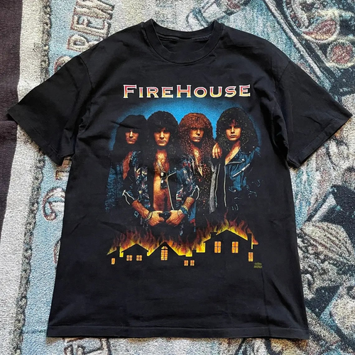 FireHouse Band Gift For Family Black T-Shirt Cotton All Size | eBay