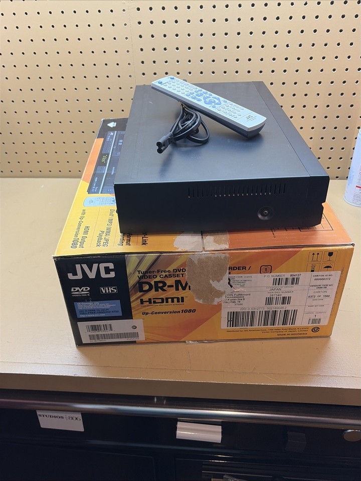 JVC DR-MV78BU Combo VCR DVD Recorder W HDMI Super Multi RAM W Box ...