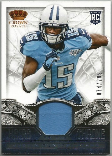 2013 Panini Crown Royale ~ JUSTIN HUNTER Heirs Throne Relic #16 Titans ...