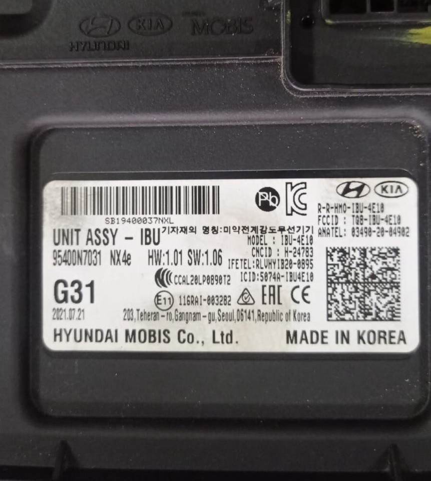 Hyundai Tucson 2021 2023 OEM BCM IBU Control Unit 95400N7031 G31 | eBay UK