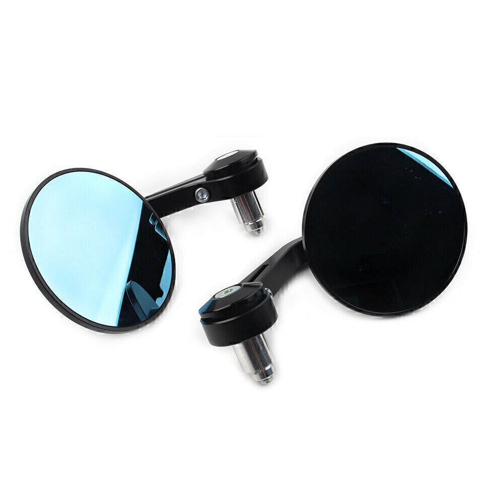 22mm 25mm Cnc Universal Motorcycle Blue Mirror Handle Bar End Rearview