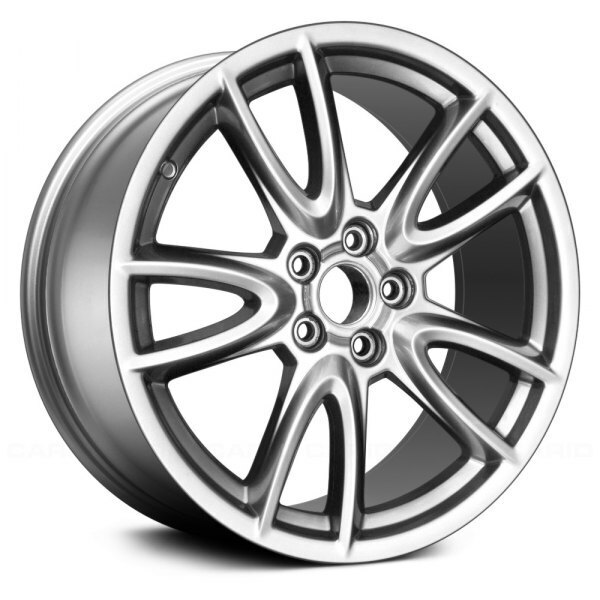 Wheel For 11-13 Mustang 19x9 Alloy 5 V Spoke 5-114.3mm Smoked Silver ...