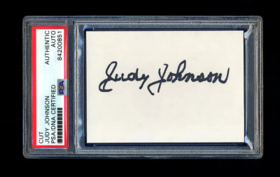 JUDY JOHNSON SIGNED MINT CUT PSA/DNA AUTO NEGRO LEAGUES PITTSBURGH ...