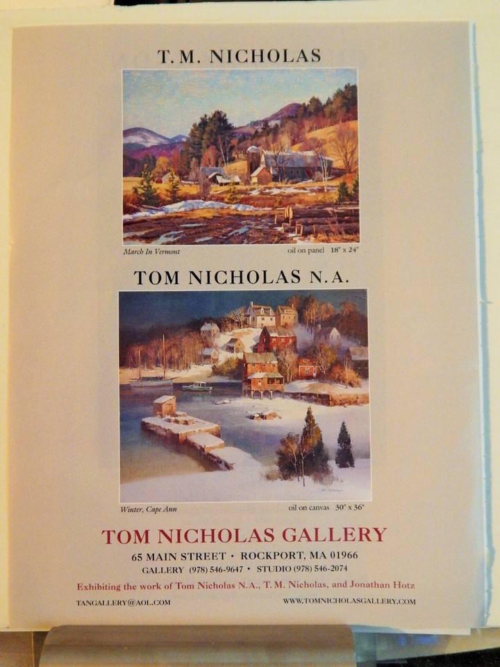 CURTIS HANSON / TOM NICHOLAS ART PIECES ORIG VTG 2012-2 ADVERTISEMENT ...