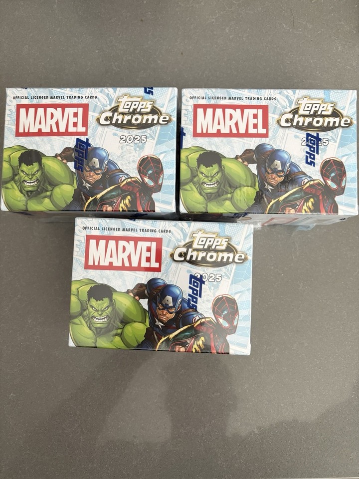 2025 Topps Chrome Marvel Comics Blaster Box Lot Of 3 Brand New Sealed ...