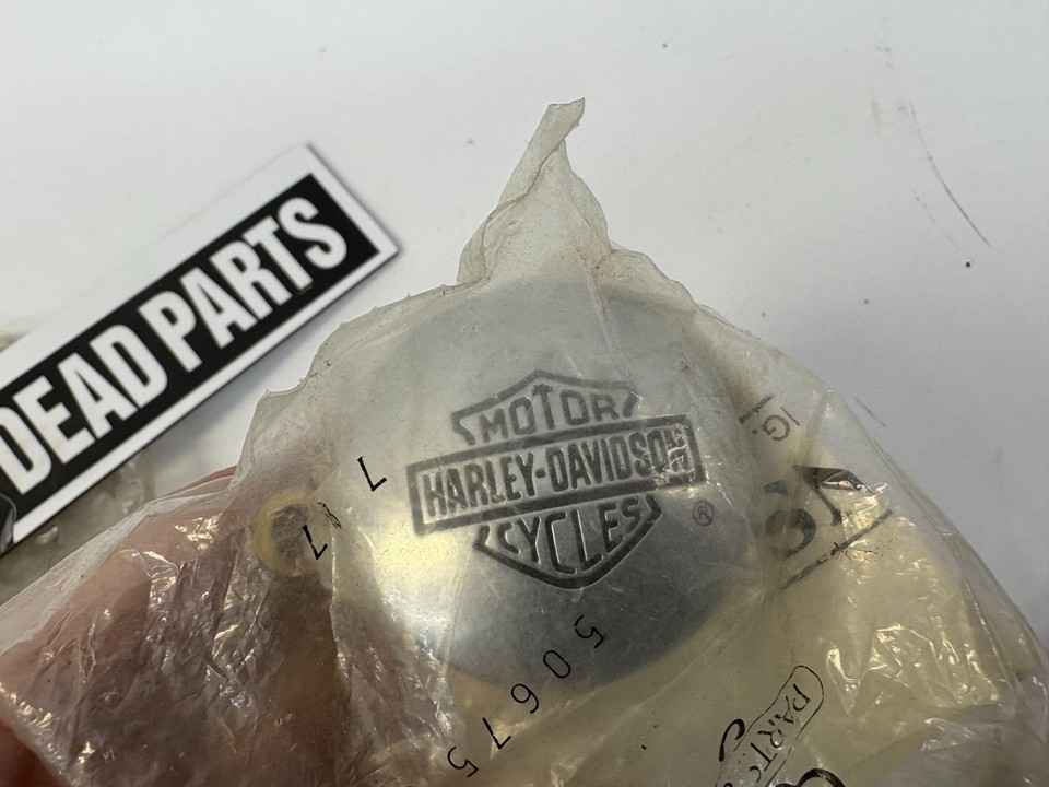 Harley NOS 50675-85 chrome Bar & Shield footpeg end caps pair | eBay