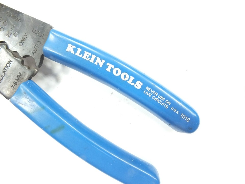 KLEIN LONG NOSE WIRE STRIPPER CUTTER PLIERS USA 1010 CUTTING STRIPPING ...
