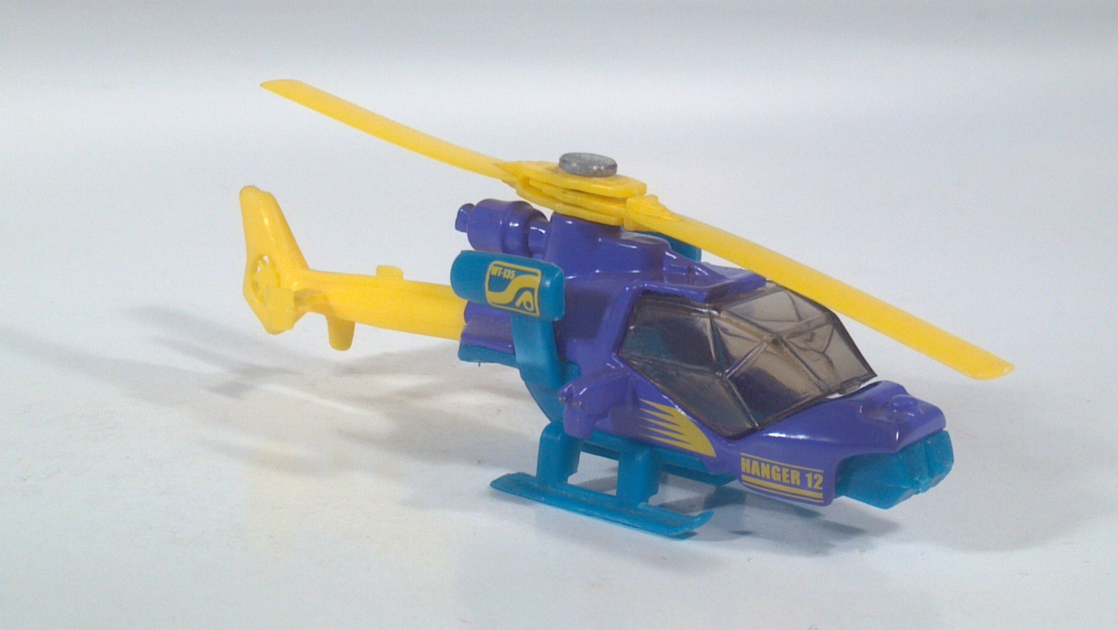 Matchbox Mission Helicopter 4" Diecast 1:80 Scale Model Purple Teal ...