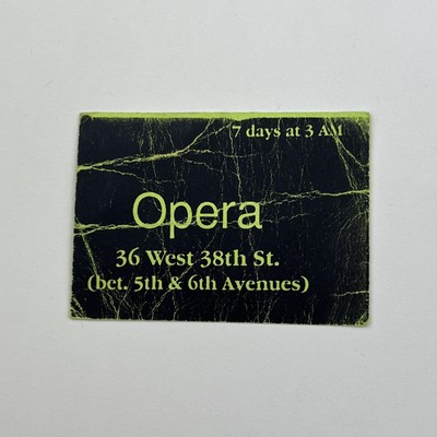 Vintage Opera Concert Invite Ticket NYC | eBay
