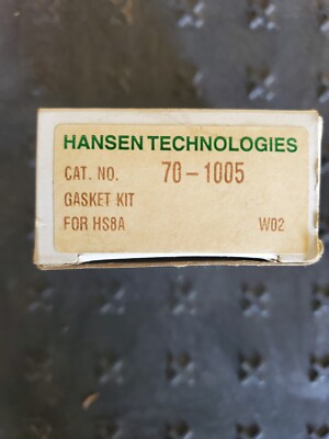 70-1005 Hansen Gasket Kit for HS8 Solenoid Valve (33) | eBay