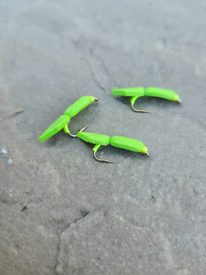 3 x Never Fails Green Floating Fry Fly Fishing Dry Trout Flies | eBay UK