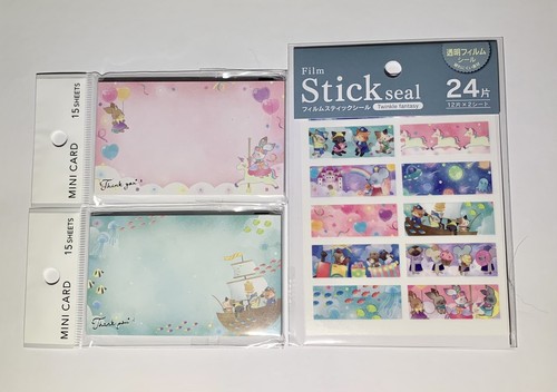 Japanese Stationery Stickers Decal & 2 Mini Notecards “Twinkle Fantasy ...