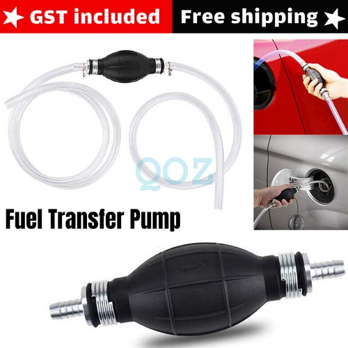 A Manual Water Oil Liquid Syphon Petrol Fuel Transfer Pump Hand Siphon ...