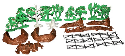 Vintage Marx Battleground WW2 Lot Of Fortifications Tree Clusters ...