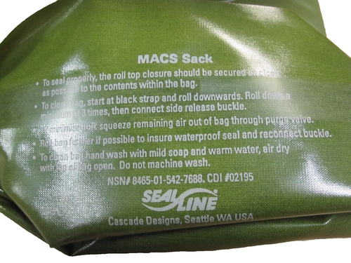 USMC Military SealLine MACS SACK Waterproof Dry Bag 9 LITER GI Issue ...