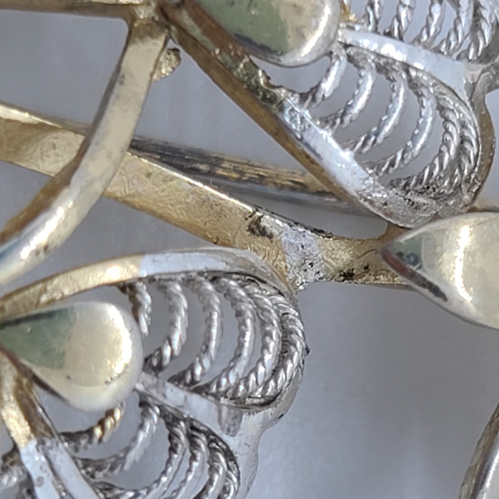 Van Lou Sterling Silver Vermeil Filigree Germany Floral Flower Pin ...