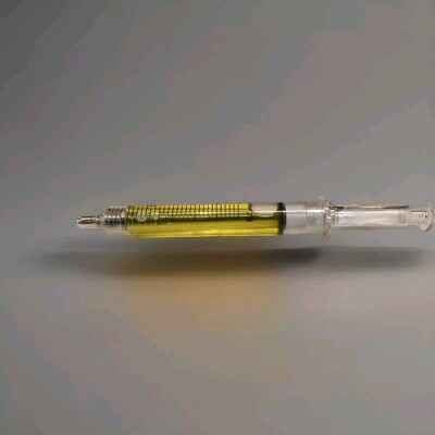 SYRINGE NEEDLE SHAPE INK PEN - DOCTOR NURSE DENTIST GAG GIFT SHOT ...