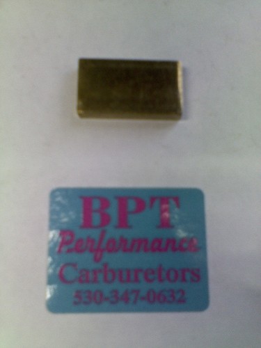 BRASS CHOKE BLOCK OFF PLATE FOR HOLLEY 2 & 4 BARREL PERFORMANCE ...