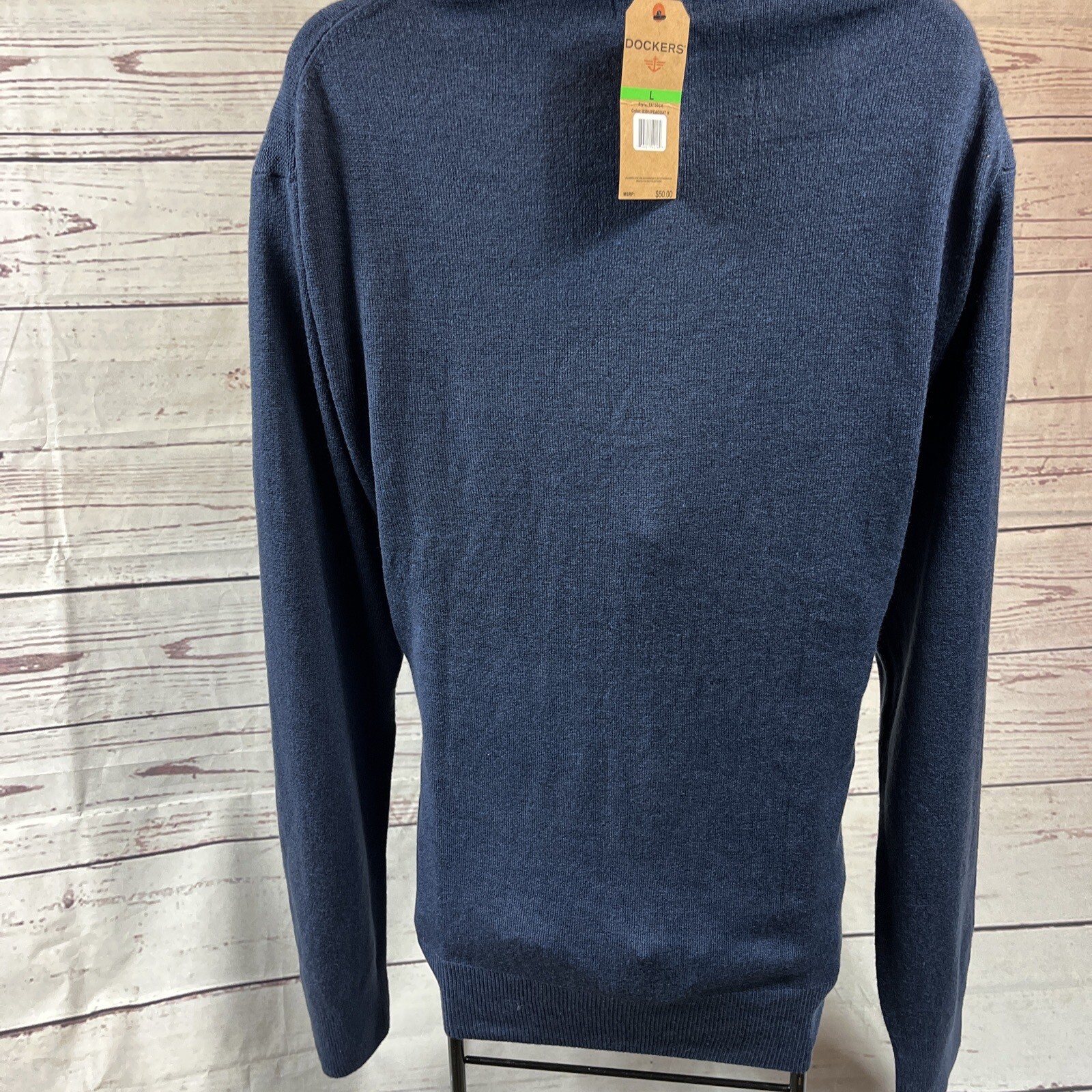 Dockers Men's Size L Pullover Sweater Crew Neck Blue 100% Acrylic | eBay