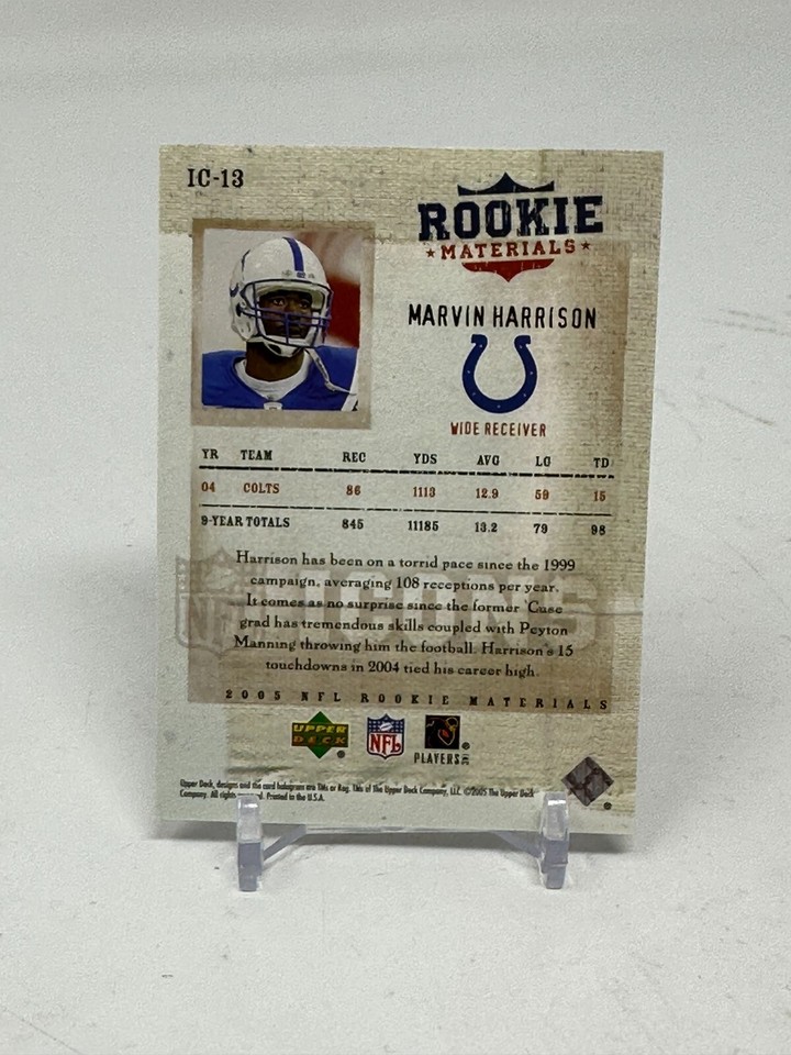 2005 Upper Deck Football Marvin Harrison Icons Card #IC-13 | eBay