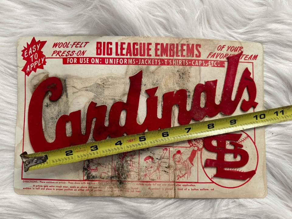 VINTAGE&RARE 1950's St Louis Cardinals Big League Emblem Wool Emblem ...