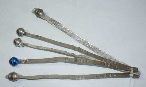 VTG Lot of 5 Wisconsin Resident Metal Deer Hunting Tags 1970-1974 Ear ...