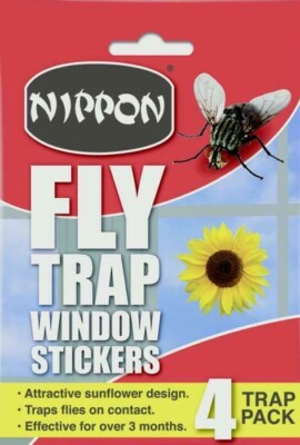 4x Nippon Window Stickers Sunflower - Insect Flies Wasp Pest Attractor ...