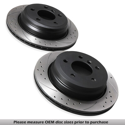 REAR DRILLED GROOVED 300MM BRAKE DISCS FOR BMW 3 SERIES E90 E91 E92 E93 ...