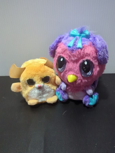 Lot 2 FUR REAL FUZZALOT Puppy 25 Sounds Reactions & Hatchinals Pink ...