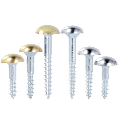 4 x MIRROR SCREWS Dome Cap Fixing Cover Polished Chrome Brass Choose ...