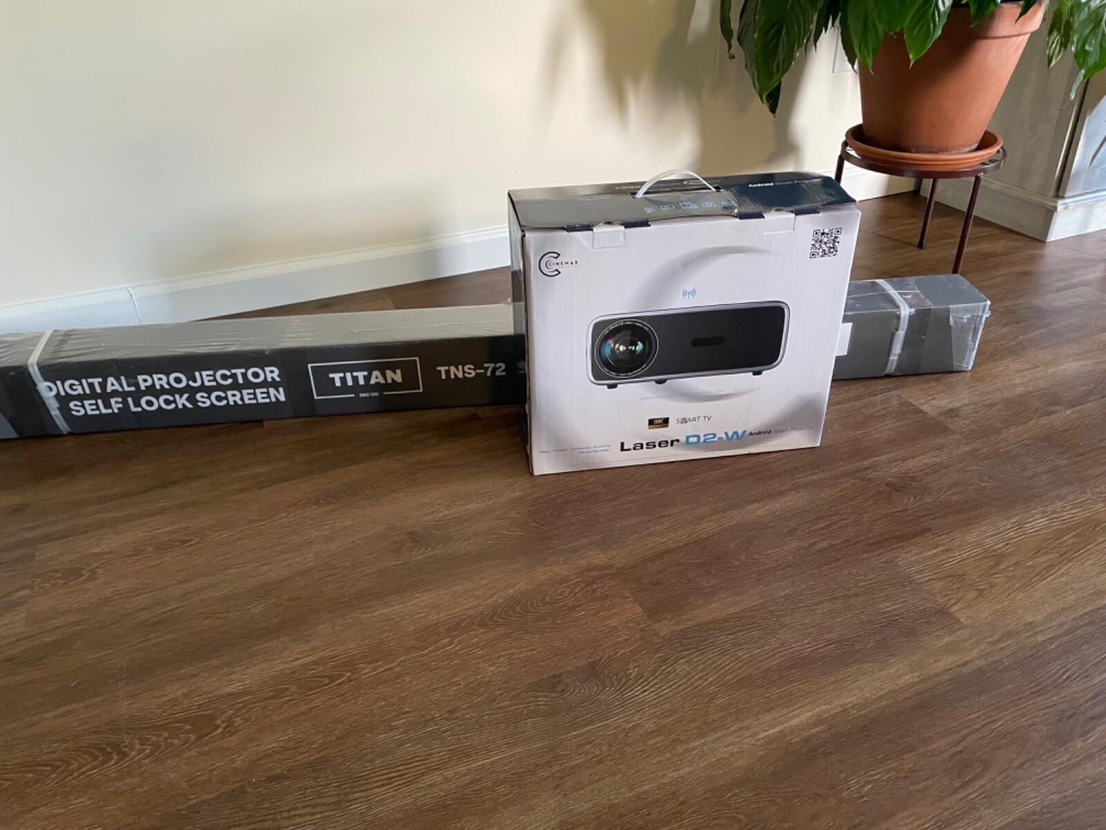 Laser D2-W Smart Projector 8K and 72 inch TITAN projector screen | eBay