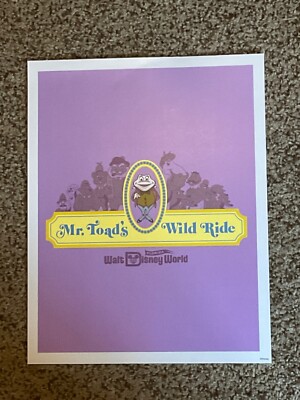 New Disney Poster. 11” X 14”. Mr. Toad’s Wild Ride. 2022. | eBay