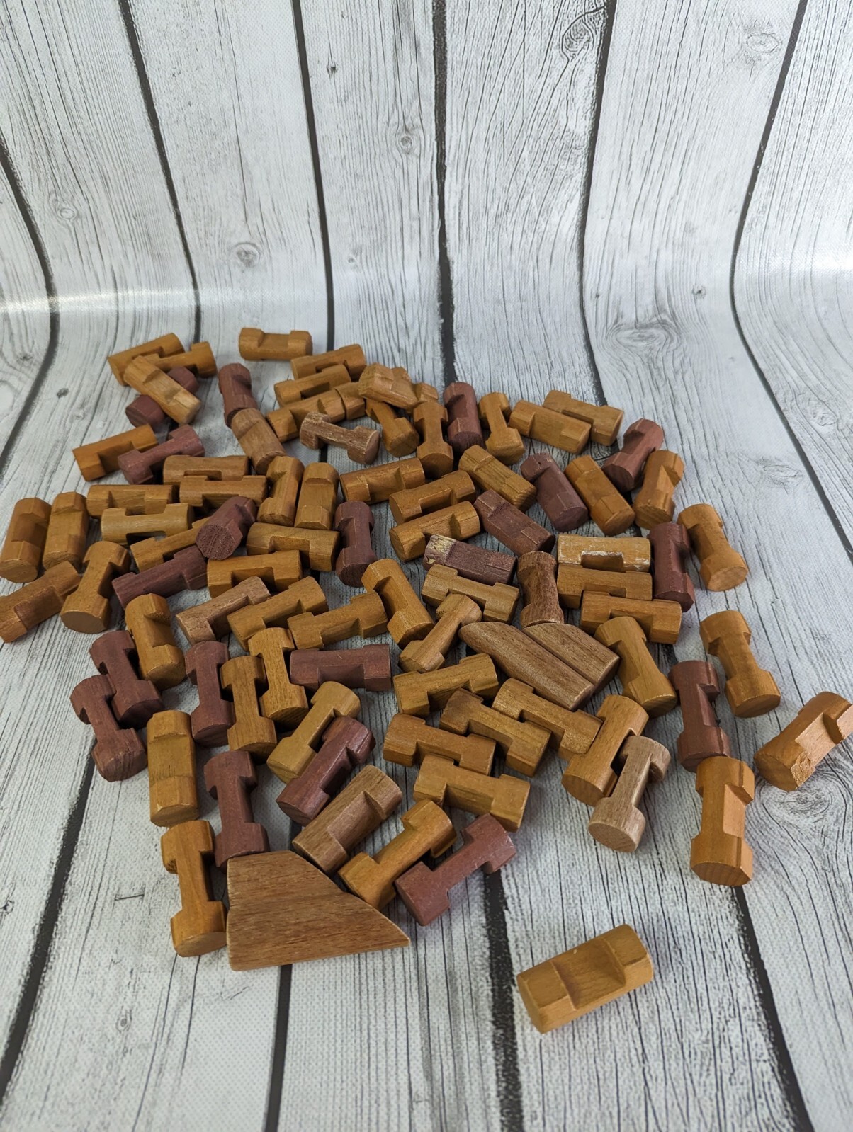 Vintage Lincoln Logs Lot of 90+ Single 1 Notch Pieces Mixed Stain | eBay