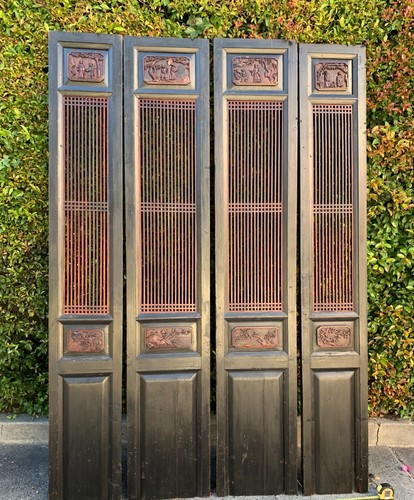 Antique Tall 95" Chinese Screen Panels (1800-1849). Price Reduced! | eBay
