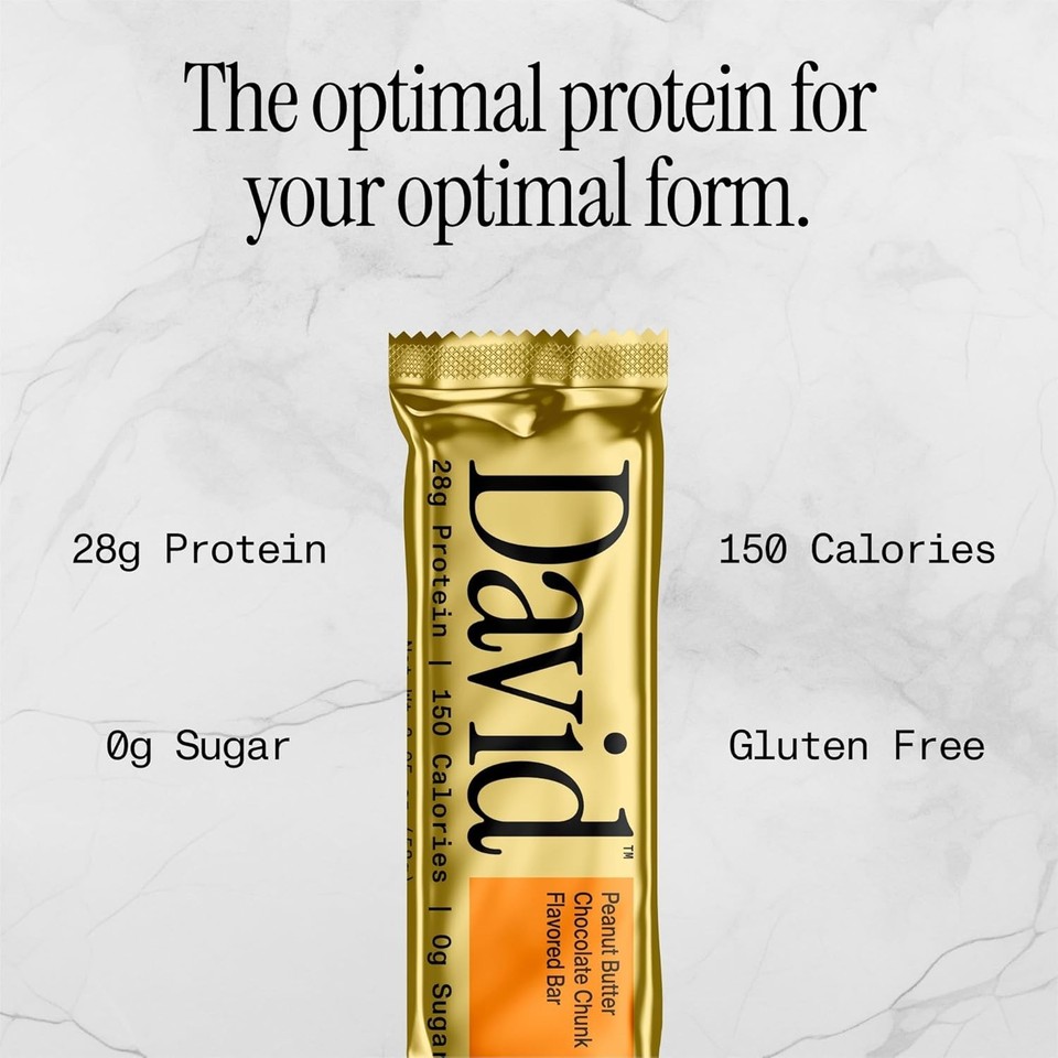 David High Protein Bars – Sugar-Free, 28g Protein, Low Carb, Peanut ...
