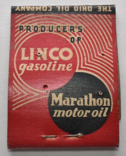 Vintage Linco Gasoline Marathon Motor Ohio Oil Robinson IL Advertising ...