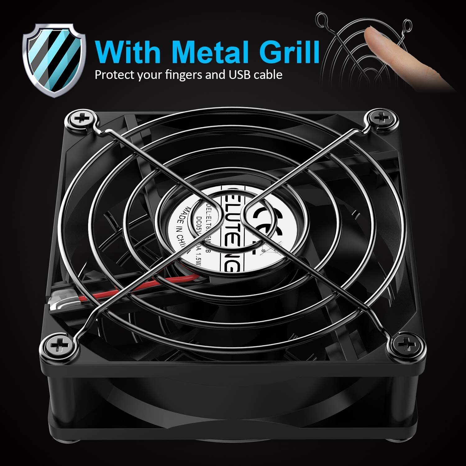 USB PC Ventilator lüfter 80mm Leise PC Gehäuselüfter Einstellbare Fan ...