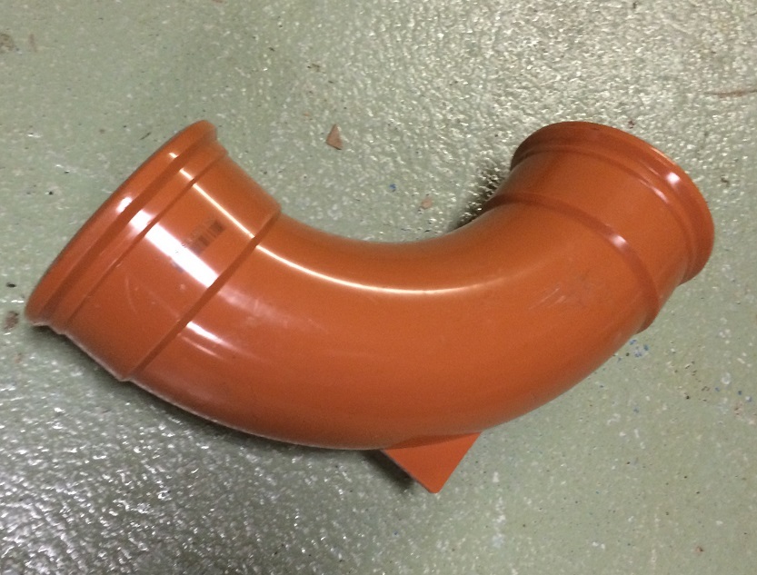 110mm Underground Drainage Long Radius 87.5º Double Socket Pipe Rest ...