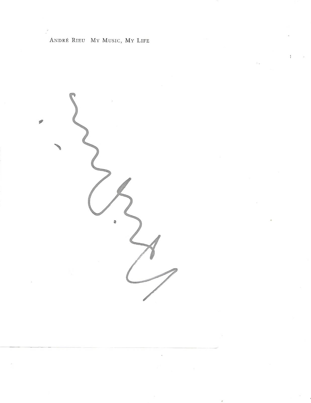 Andre Rieu Acclaimed Classical Violinist Music Signed Autograph Cut ...