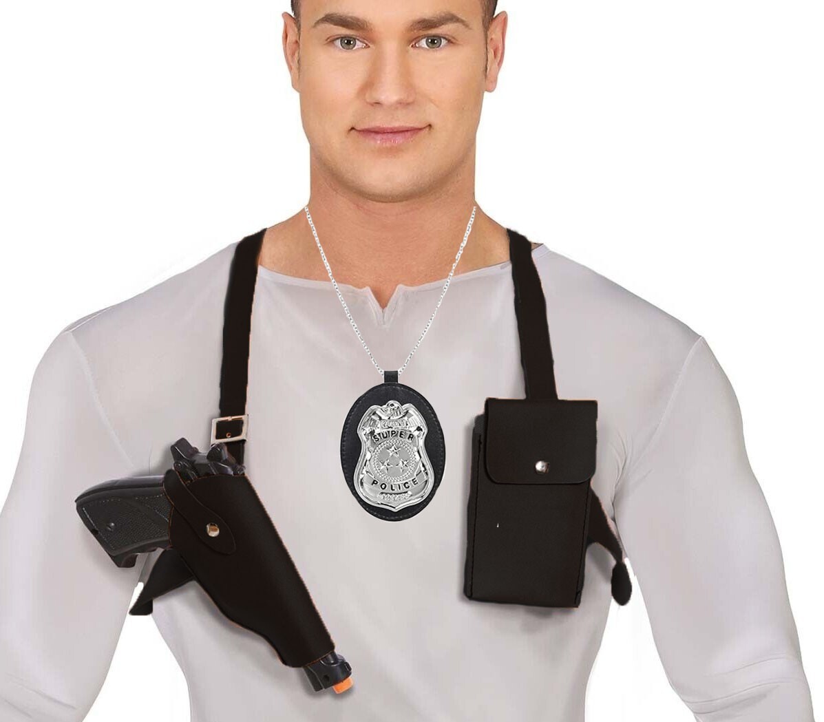 Police Cop Pistol Gun Detective Double Shoulder Holster