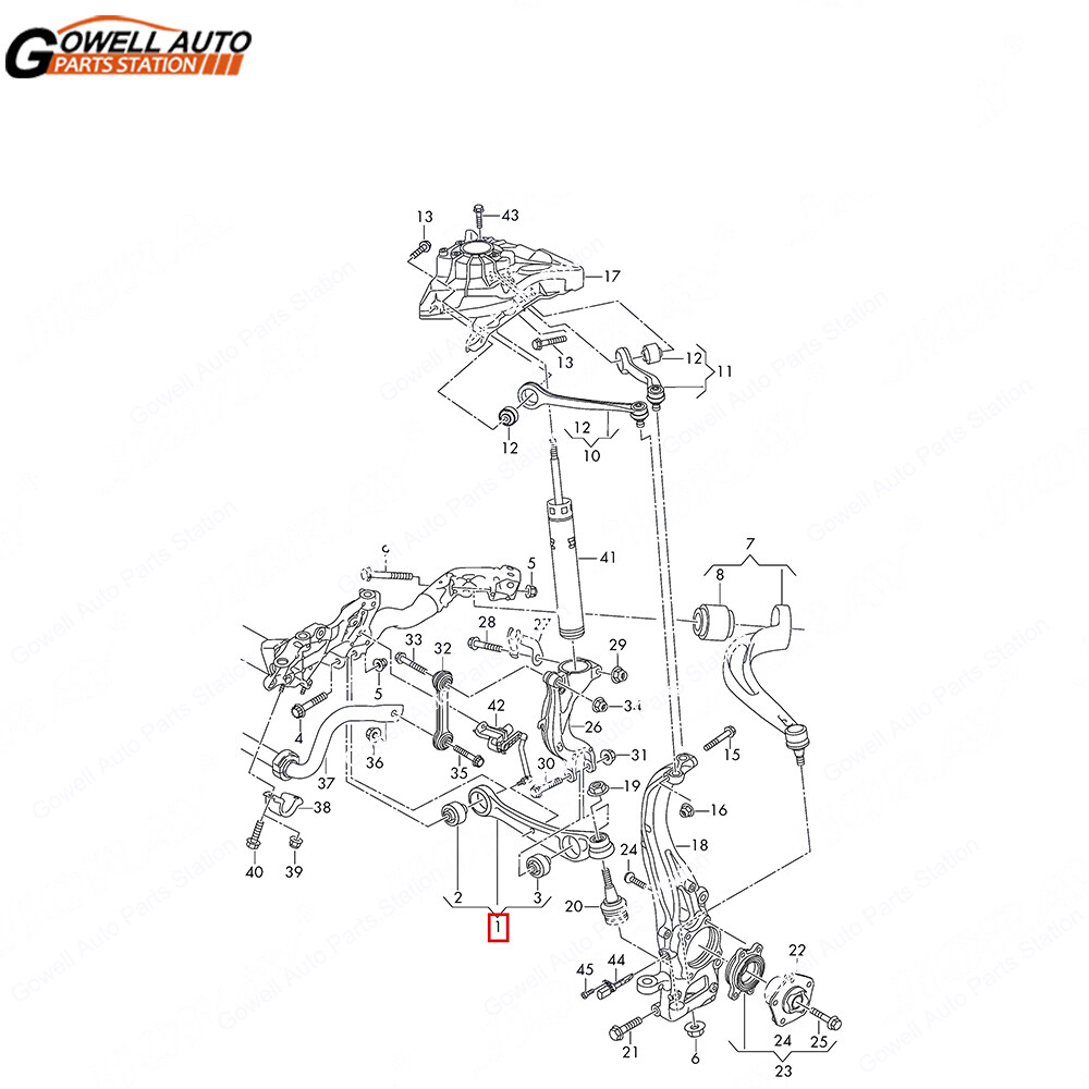 Pair Front Control Arm For Audi A6 C8 A7 Q5 Q7 Q8 Cayenne 4M0407151H ...