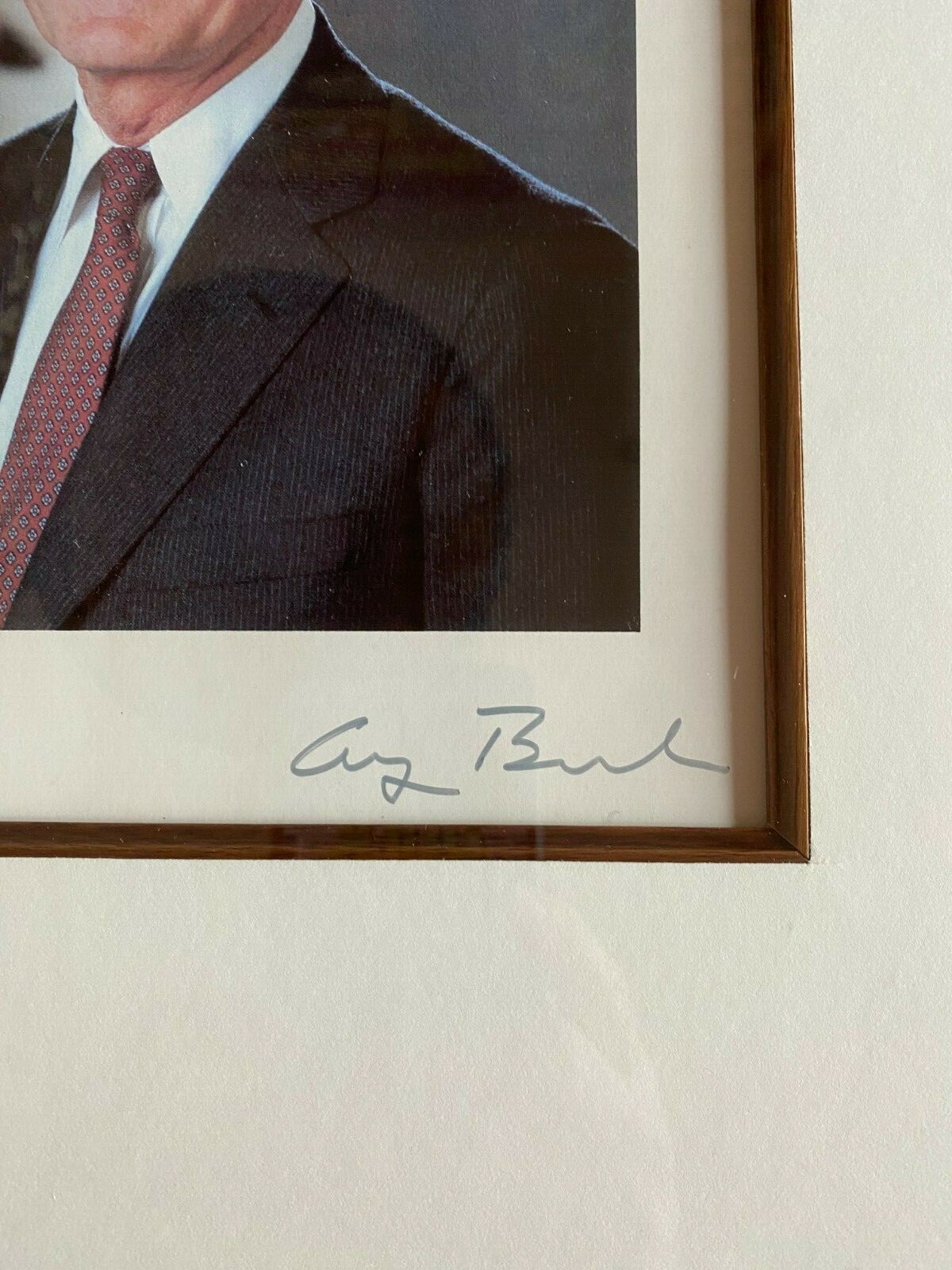 George H.W. Bush, "Autographed" (JSA Full Letter) Framed Photo (Vintage ...