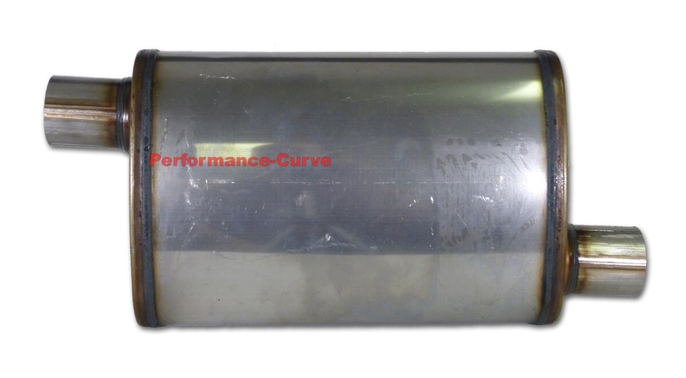 2.25" O/O Performance Exhaust Muffler MAX FLOW Stainless Steel 4x9 ...