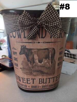 farm cow Decorative Trash Can 11 inches Bathroom Laundry waste basket ...