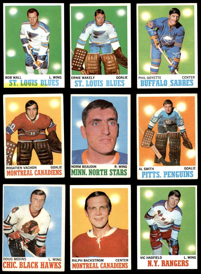 1970-71 Topps Hockey Near Complete Set 3.5 - VG+ HSET (127 / 132 cards ...