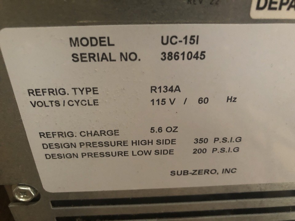 Sub-Zero UC-15I Ice Maker Tested & Working | eBay
