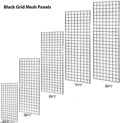 NEW HEAVY DUTY GRID MESH/ GRID MESH BLACK DISPLAY PANEL RETAIL SHOP 5 ...